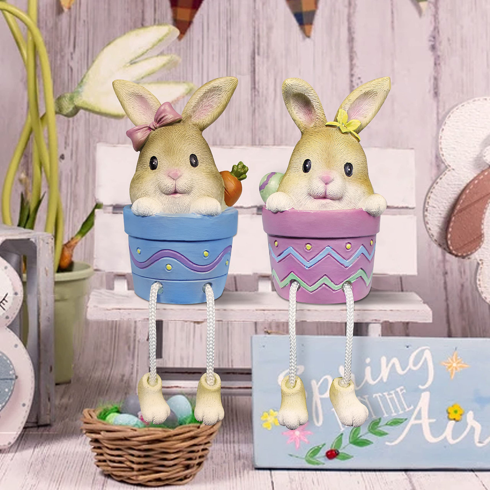 The Holiday Aisle® Cute Modern Easter Statue Tabletop Sculpture | Wayfair