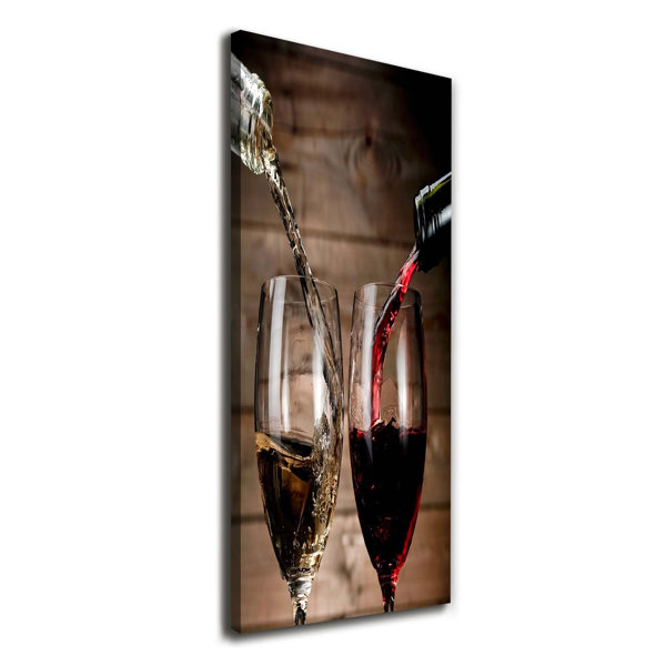 Brayden Studio Wine In Glasses - Wrapped Canvas Print | Wayfair.co.uk