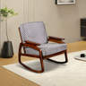 ChairVogue High Quality Cotton-linen Ash Wood Rocking Chair Solid Wood ...