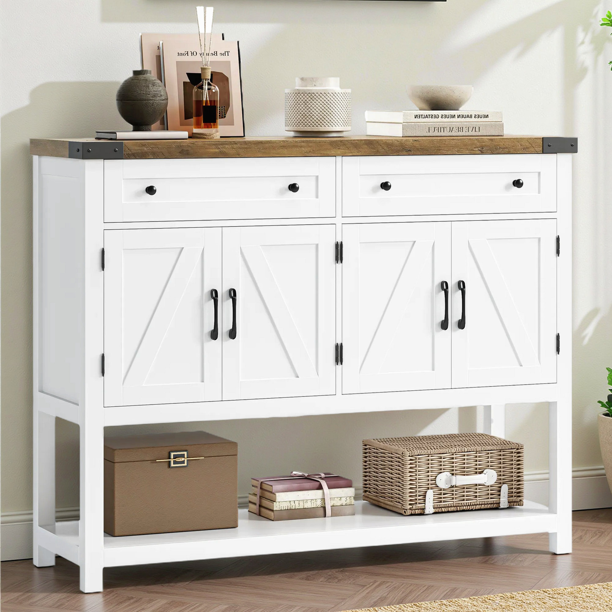 Laurel Foundry Modern Farmhouse Darius 47.2" W Console Table with 2 ...