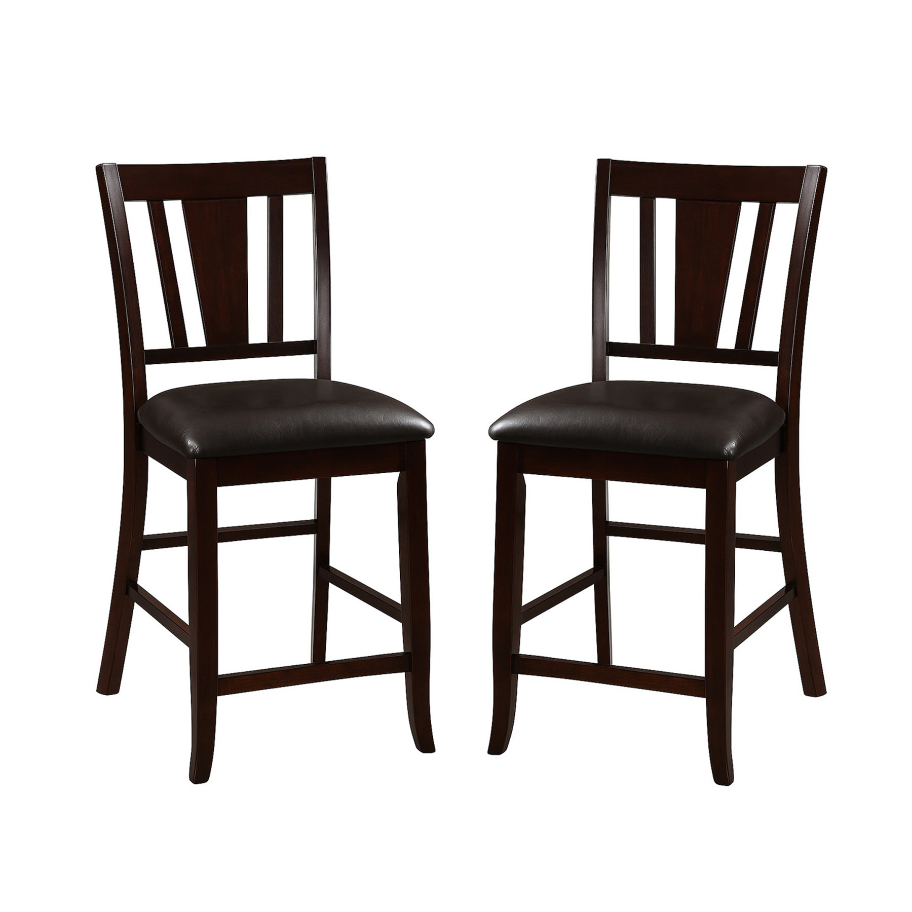 Red Barrel Studio® Set of 2 Traditional Counter Height Chairs with ...