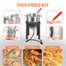 IVY&LANE Premium Aluminum 30QT Turkey Fryer & 10QT Fish Fryer Kit with ...