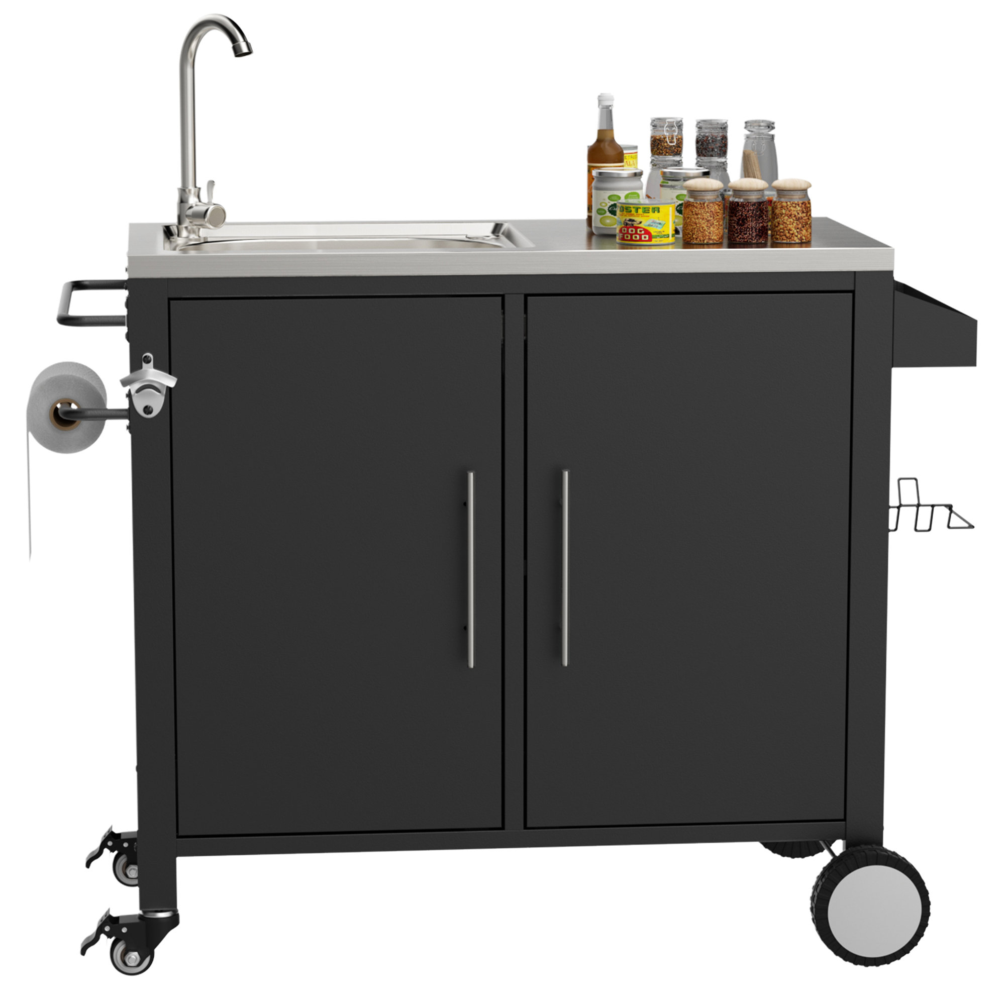 Latitude Run® Outdoor Grill Table with Sink | Wayfair