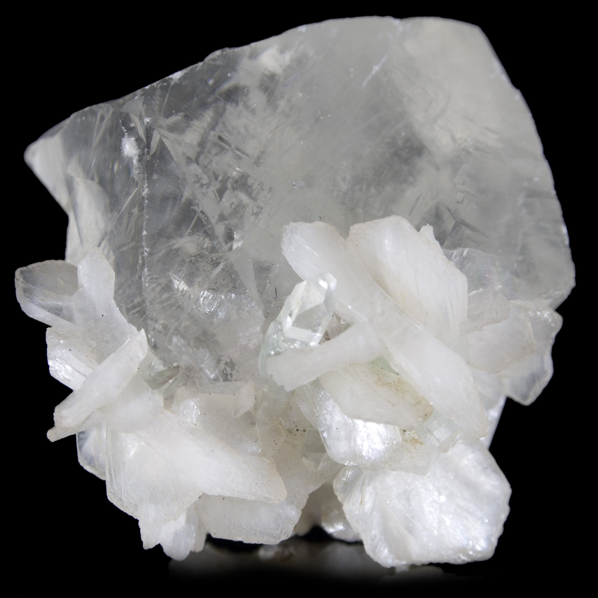 Everly Quinn Calcite Ice Cube on Stilbite with Apophyllite | Wayfair