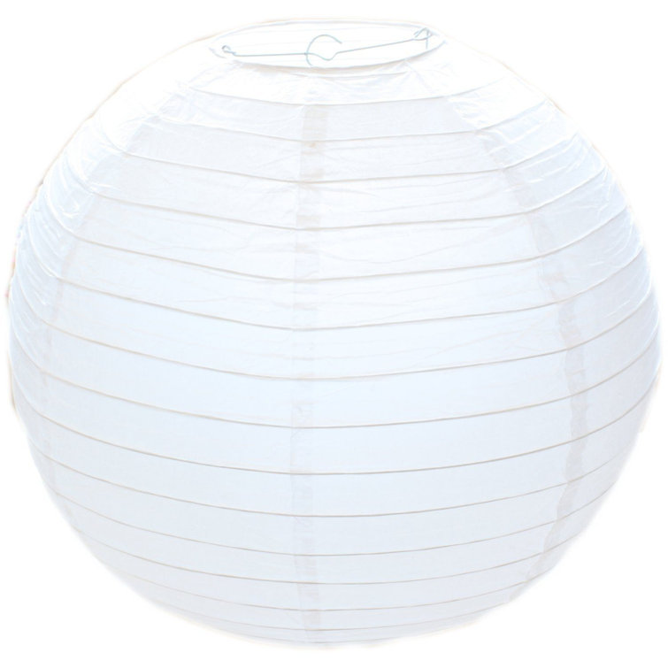 Marlow Home Co. 50cm H Paper Sphere Lamp Shade ( Clip On ) in White ...