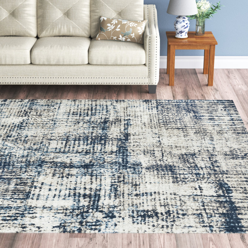 Steelside™ Gosling Abstract Navy Area Rug & Reviews | Wayfair