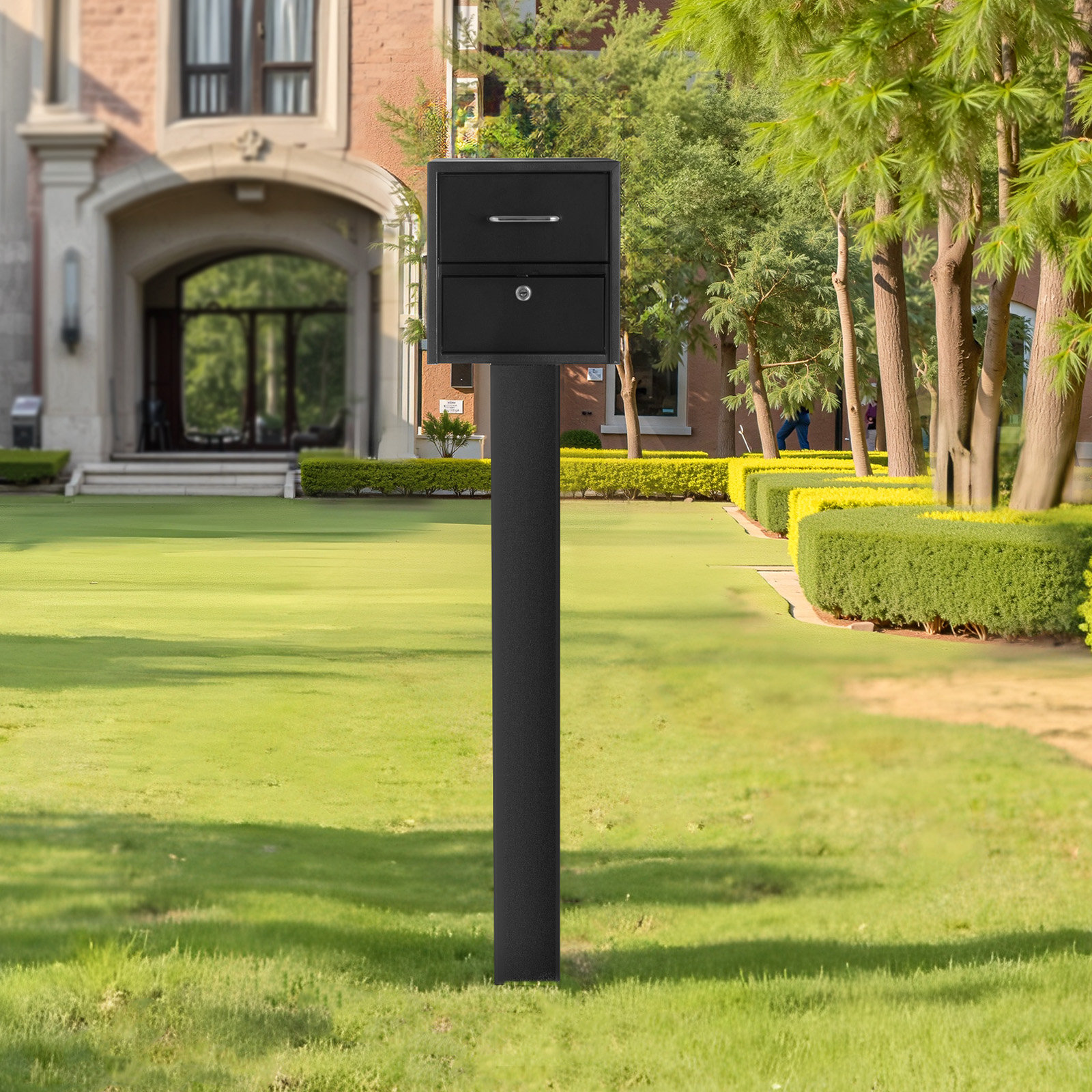 VEVOR Mailbox Post In-Ground Steel Mailbox Post Kit 43x4x4 in Rustproof ...