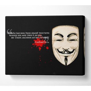Happy Larry Motivational Quote V For Vendetta - Print | Wayfair.co.uk
