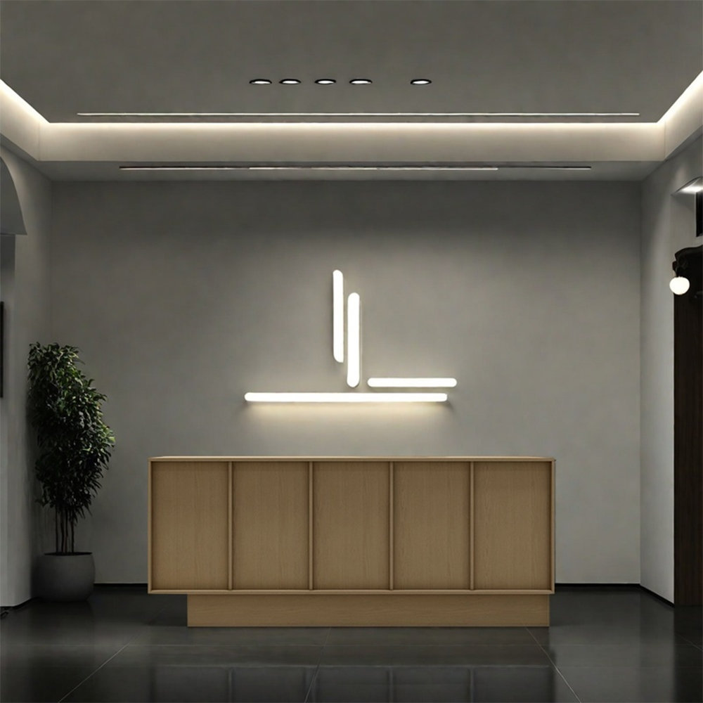 OX Art Reception Desk Bureau 86,61 pouces avec comptoir simple et ...