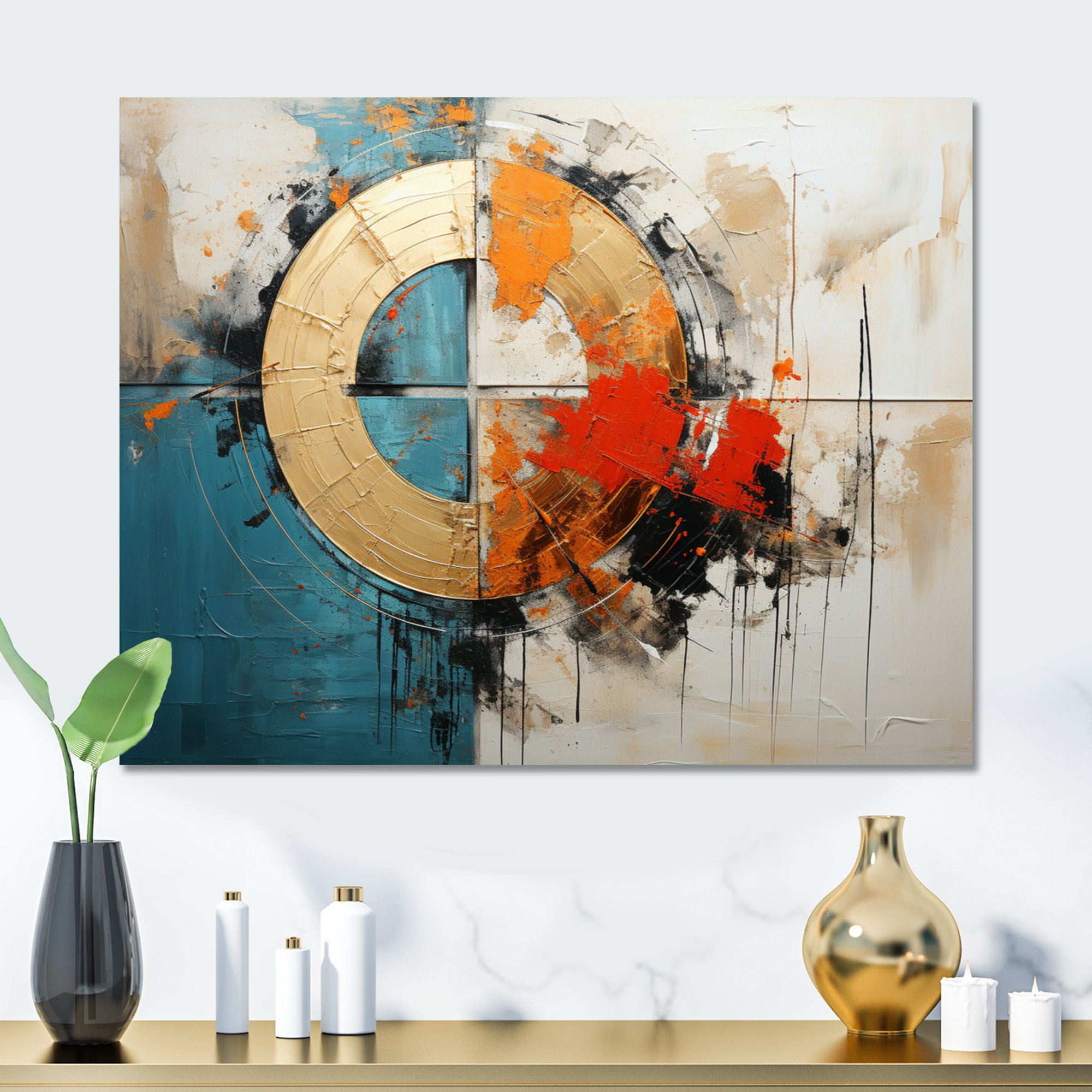 Wrought Studio Harmonious Hybrid III - Abstract Collages Metal Art ...
