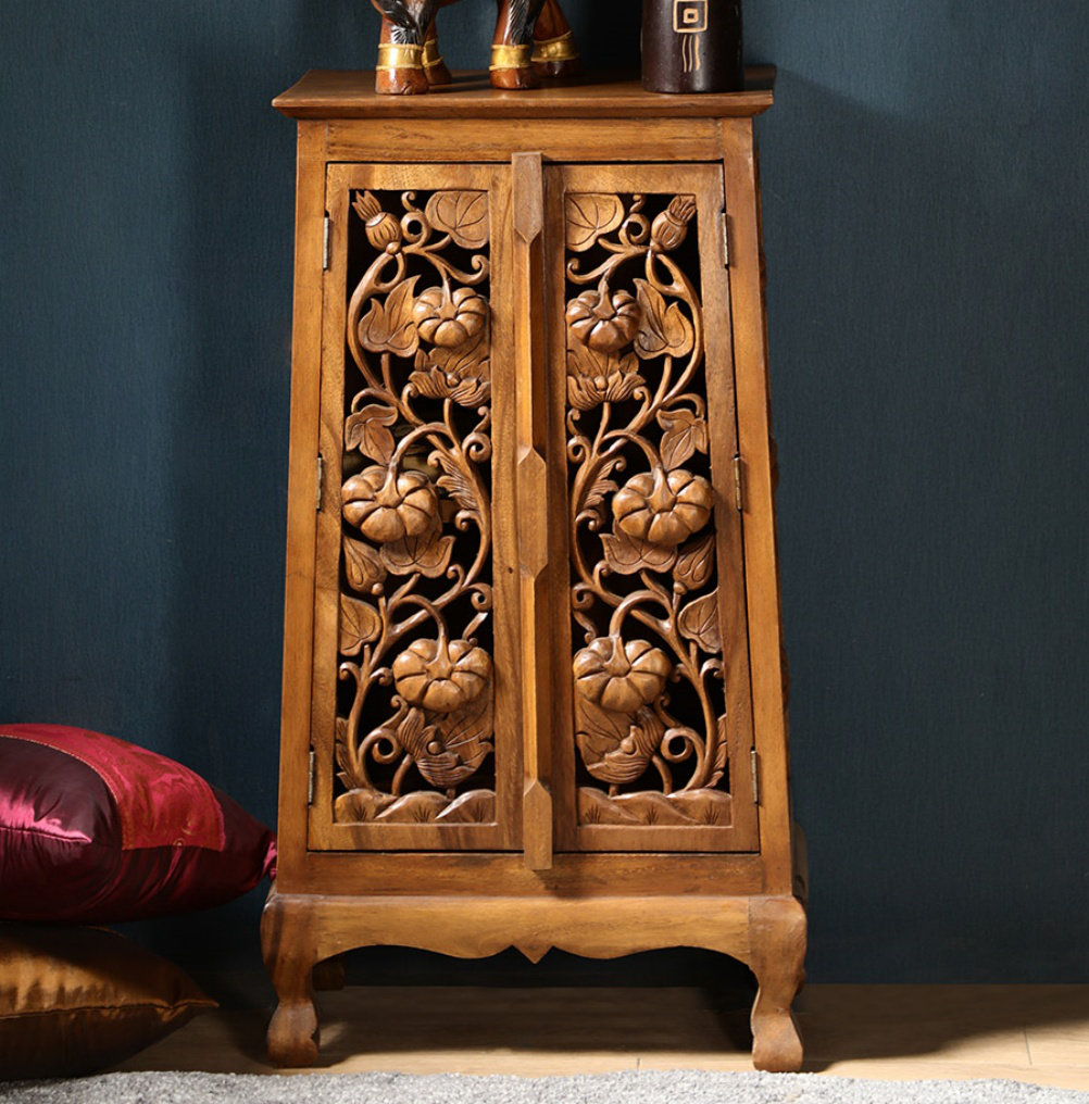 Dream cabinet Solid Wood Carved Porch Cabinet - Wayfair Canada