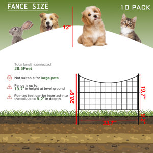 FUFU&GAGA Garden Fence Outdoor Decorative Fencing Landscape Wire ...