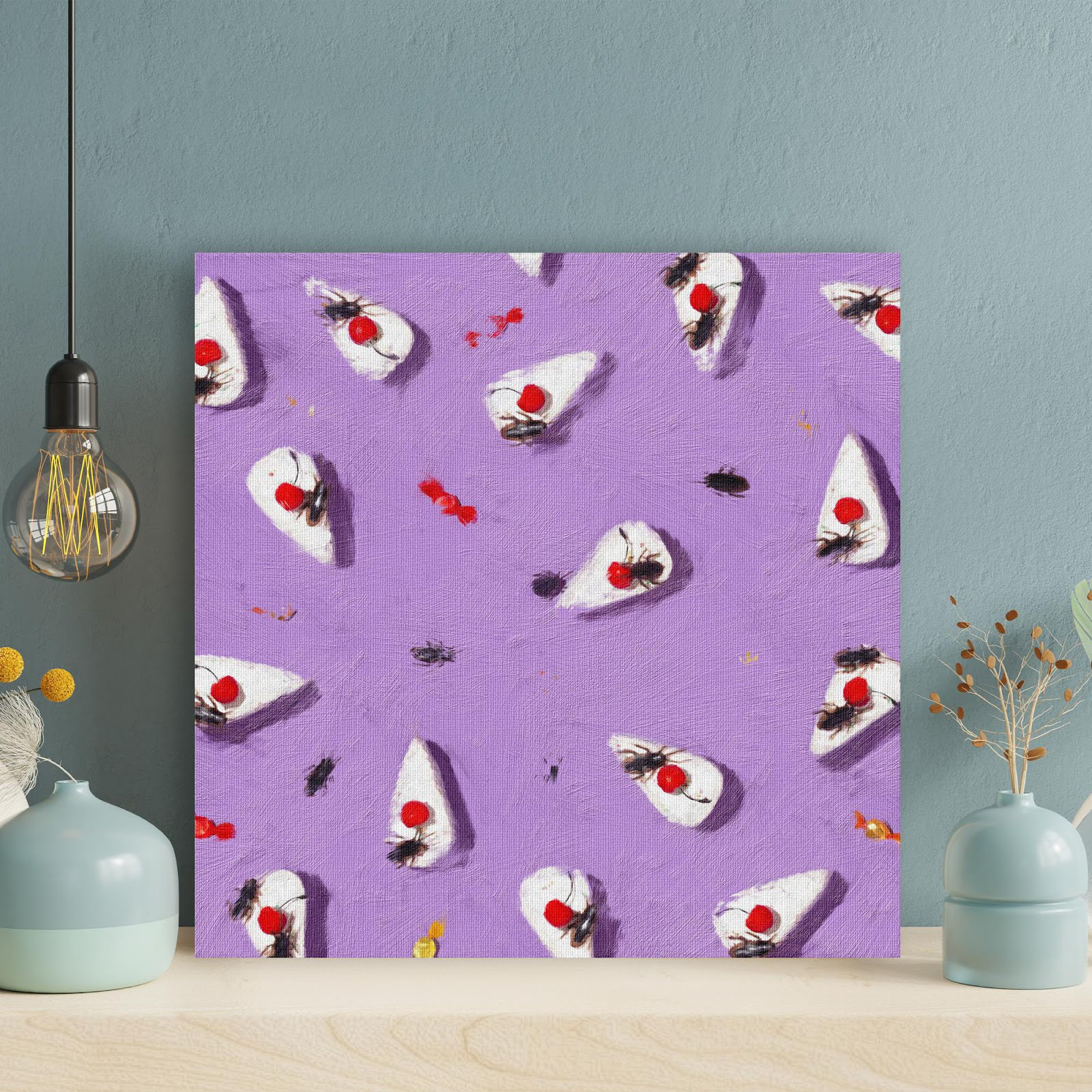 Latitude Run® Black-And-Red Ants On Cakes Illustrations - 1 Piece ...