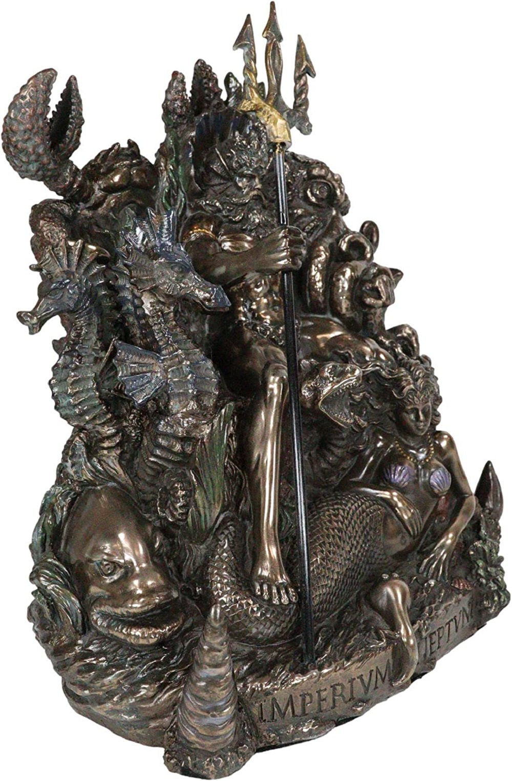 Trinx Kai God of the Sea Poseidon Sitting on Throne with Trident | Wayfair