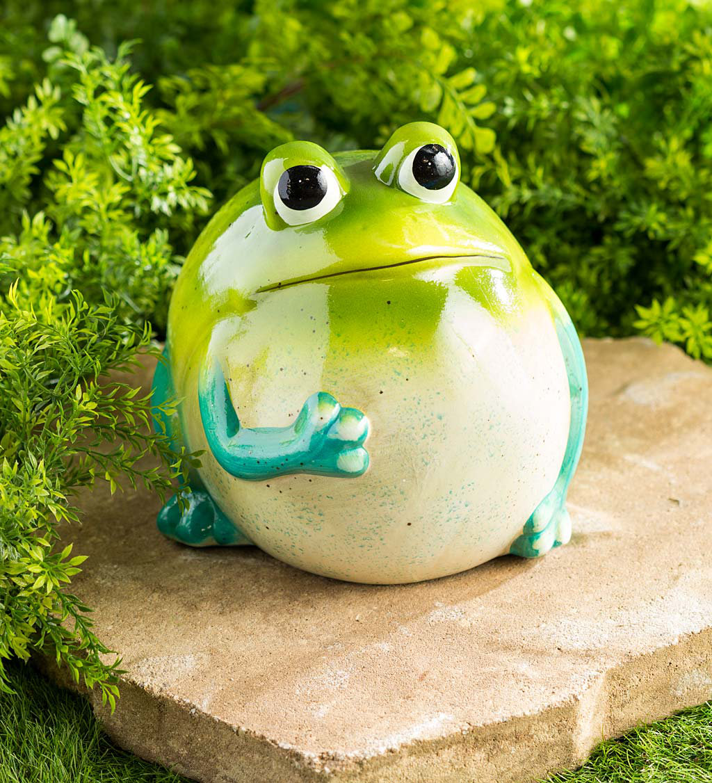 Wind & Weather Big Belly Ceramic Frog Statue & Reviews | Wayfair