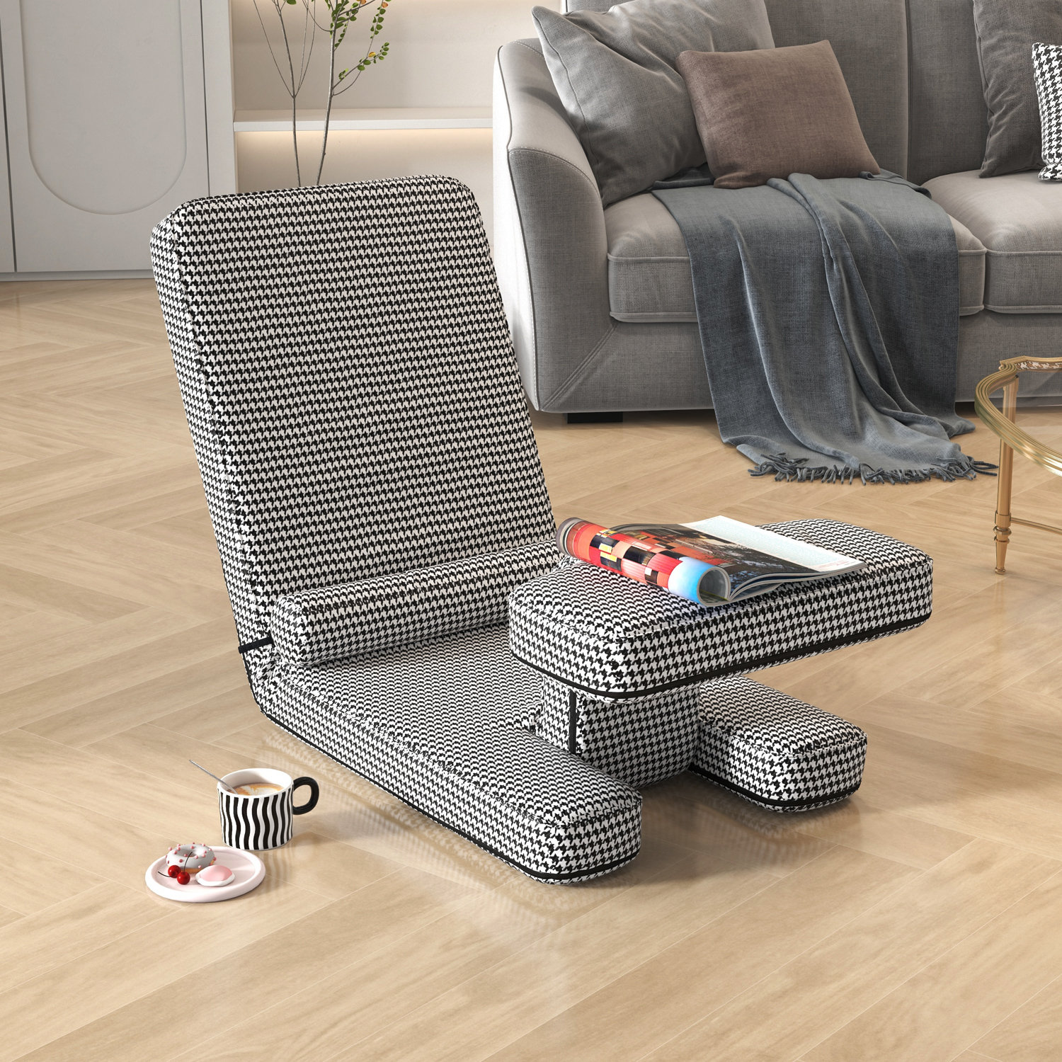 Latitude Run® Modern Sleeper Convertible Chair Adjustable Backrest ...