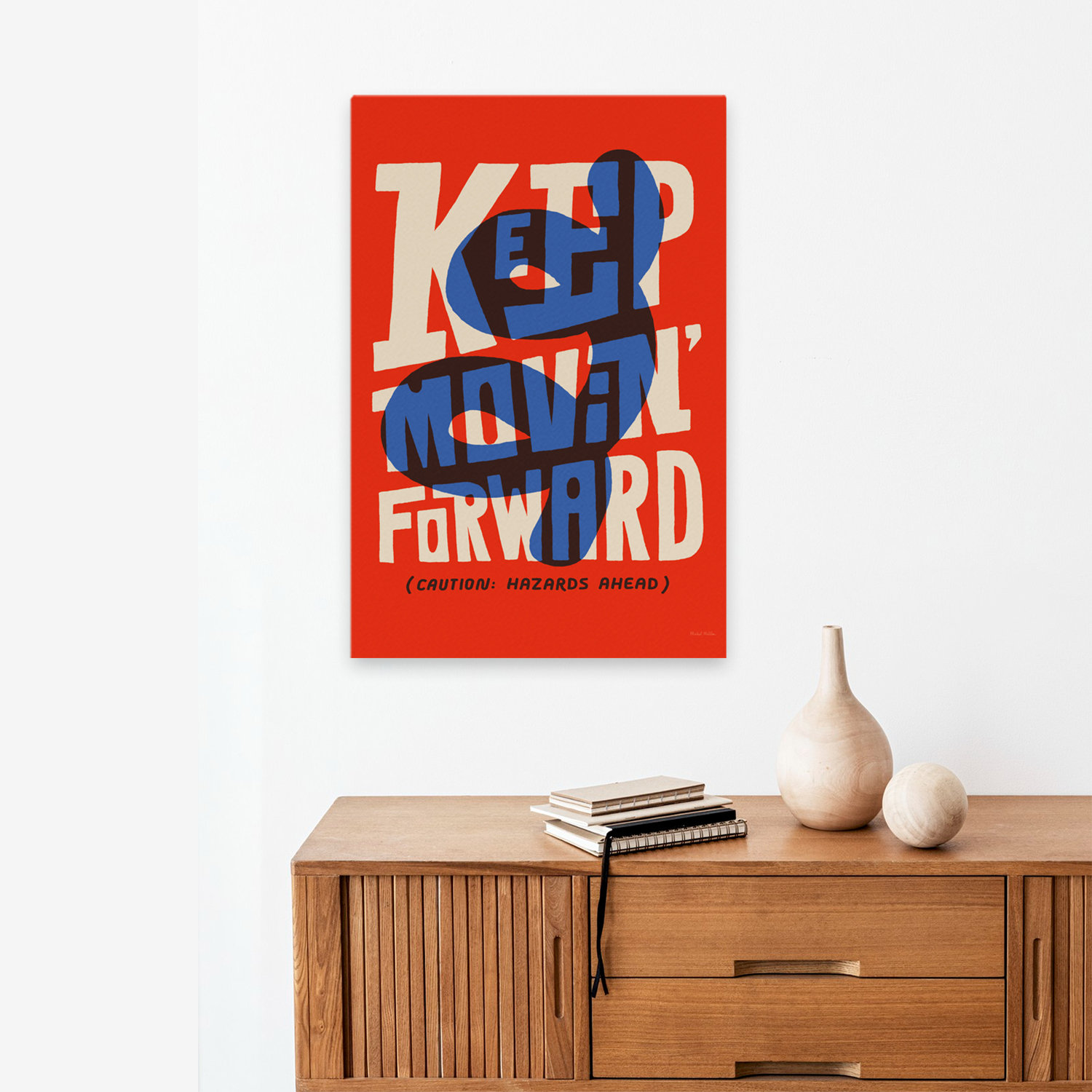 George Oliver Motivation Mantra I - Blue Cream Keep Moving Forward ...