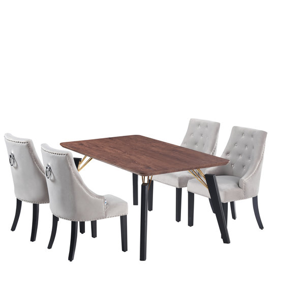 Mercer41 Paulus Dining Set Dining Table Set with an Extendable Table ...