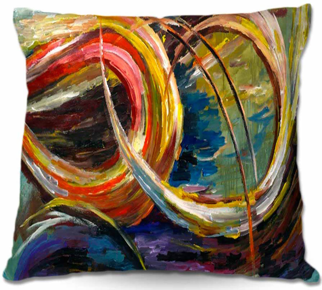 DiaNoche Designs Couch Abstract Spiral Square Pillow Cover & Insert ...