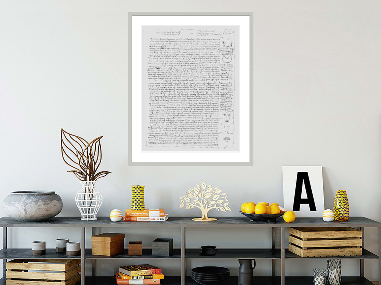 Red Barrel Studio® Page from the Codex Leicester by Leonardo da Vinci ...