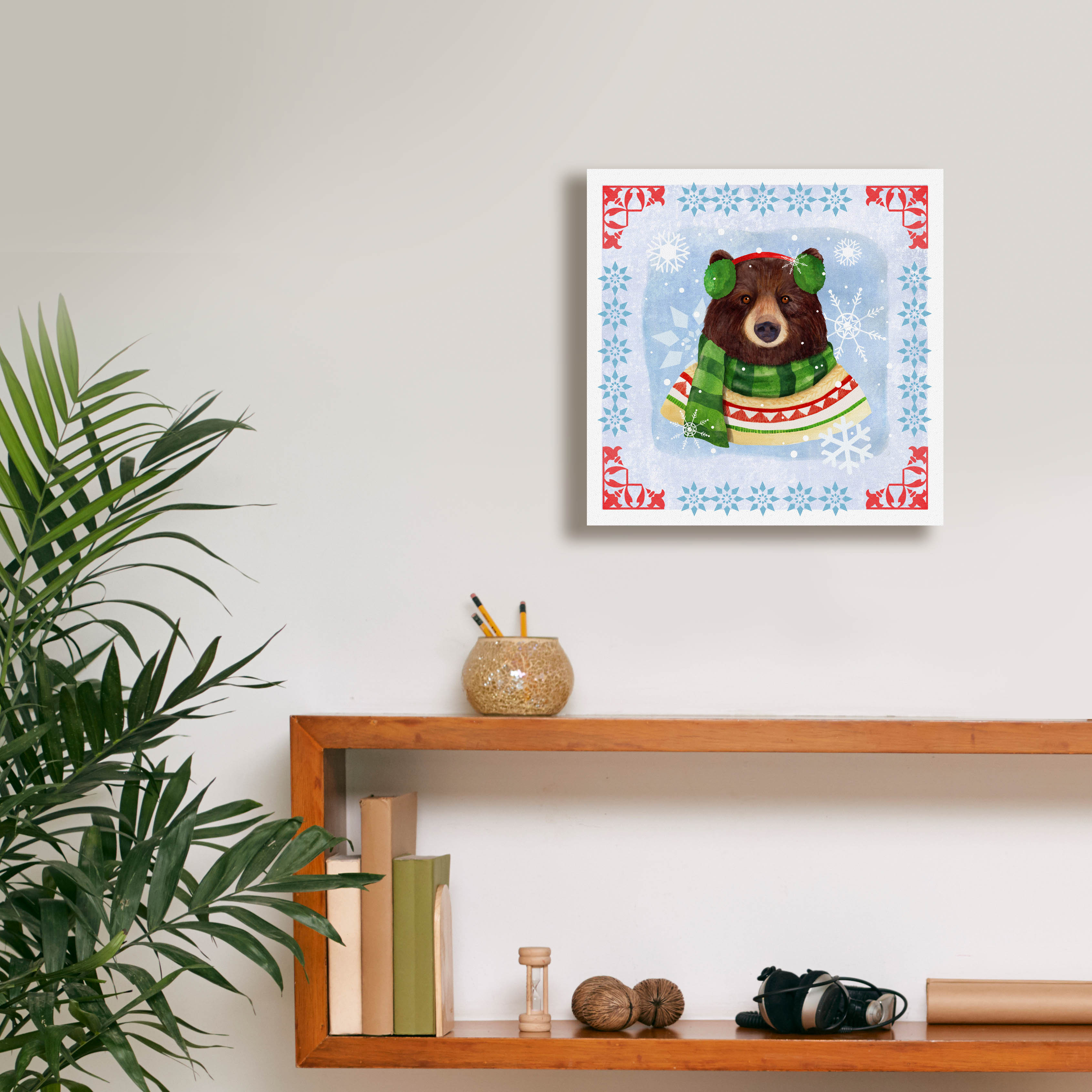 The Holiday Aisle® 'Winter Bear' by Fiona Stokes-Gilbert Canvas Wall ...