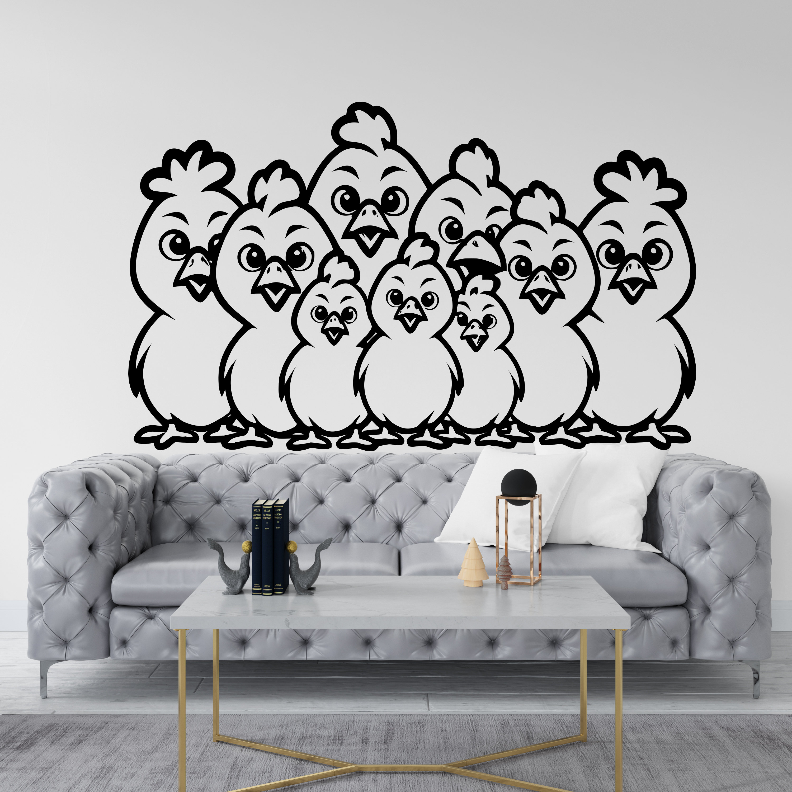 August Grove Chicken Chicks Wall Decal Animal Wall Decor Farm Wall Art ...