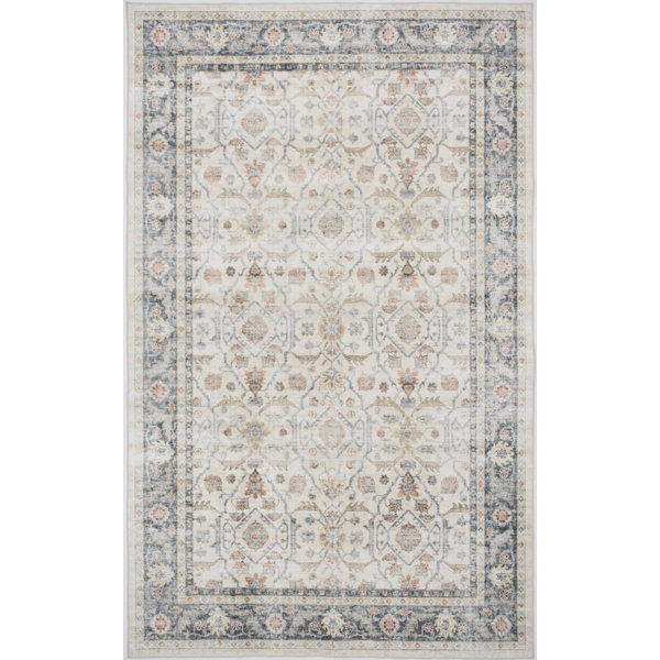 Badgley Mischka Whitley Blue Echo Machine Washable Soft Touch Area Rug ...