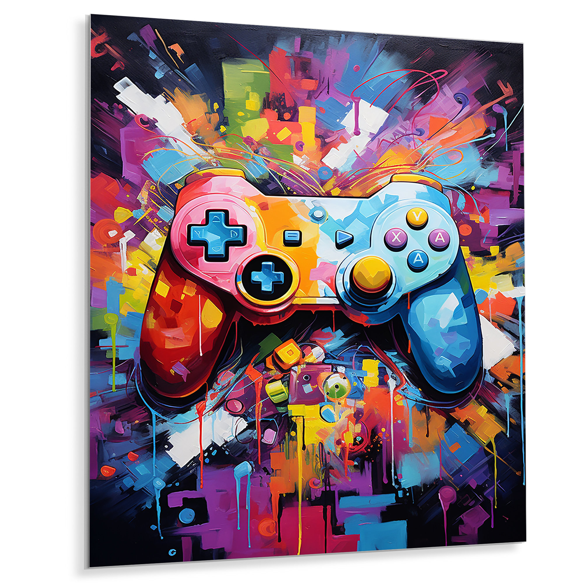 Grovelane Video Game Pixel Pop I - Video Games Metal Art Print ...