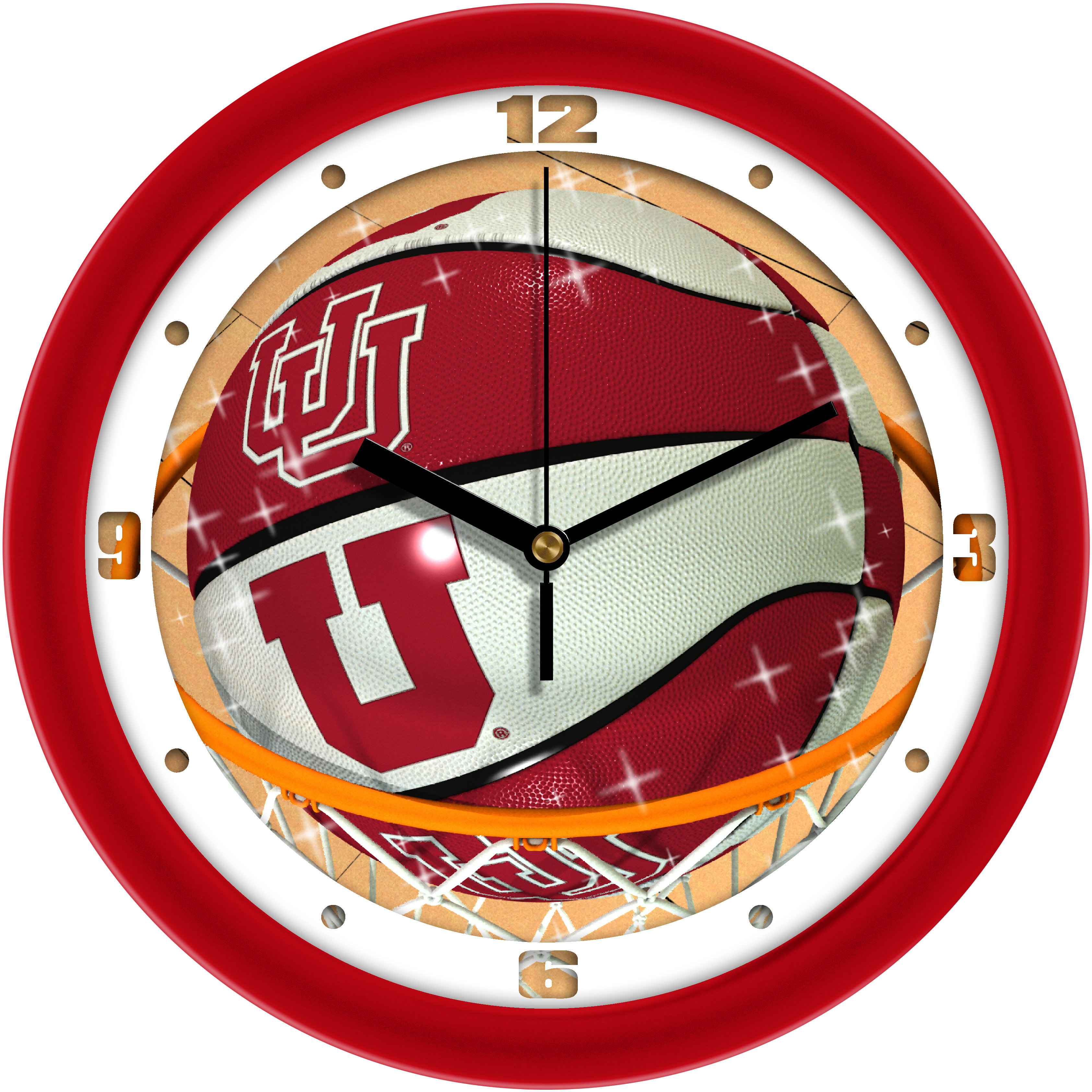 Sun Time Utah Utes Basketball Wall Clock | Wayfair