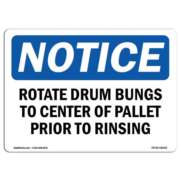 SignMission Rotate Drum Bungs to Center of Pallet Prior Sign | Wayfair
