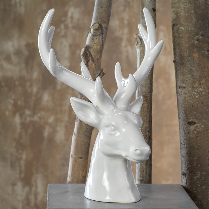 Union Rustic Giron Ceramic Stag Head Bust & Reviews | Wayfair