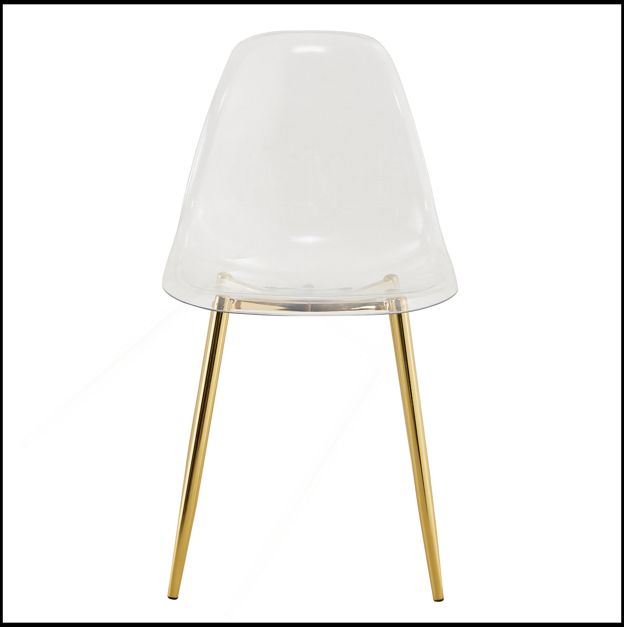Wrought Studio™ Modern Minimalist Transparent Dining Chair, Plastic ...
