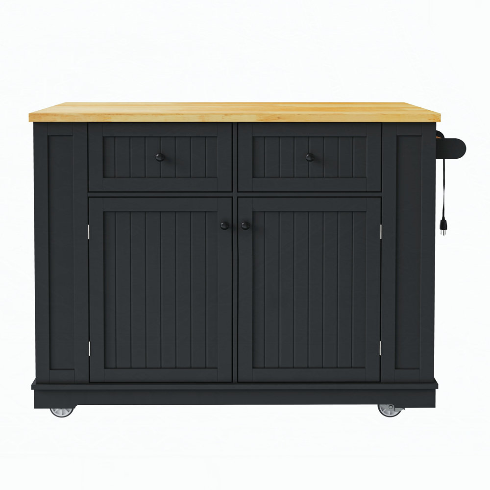 Lark Manor™ Large Kitchen Island with 2 Bar Stools | Wayfair