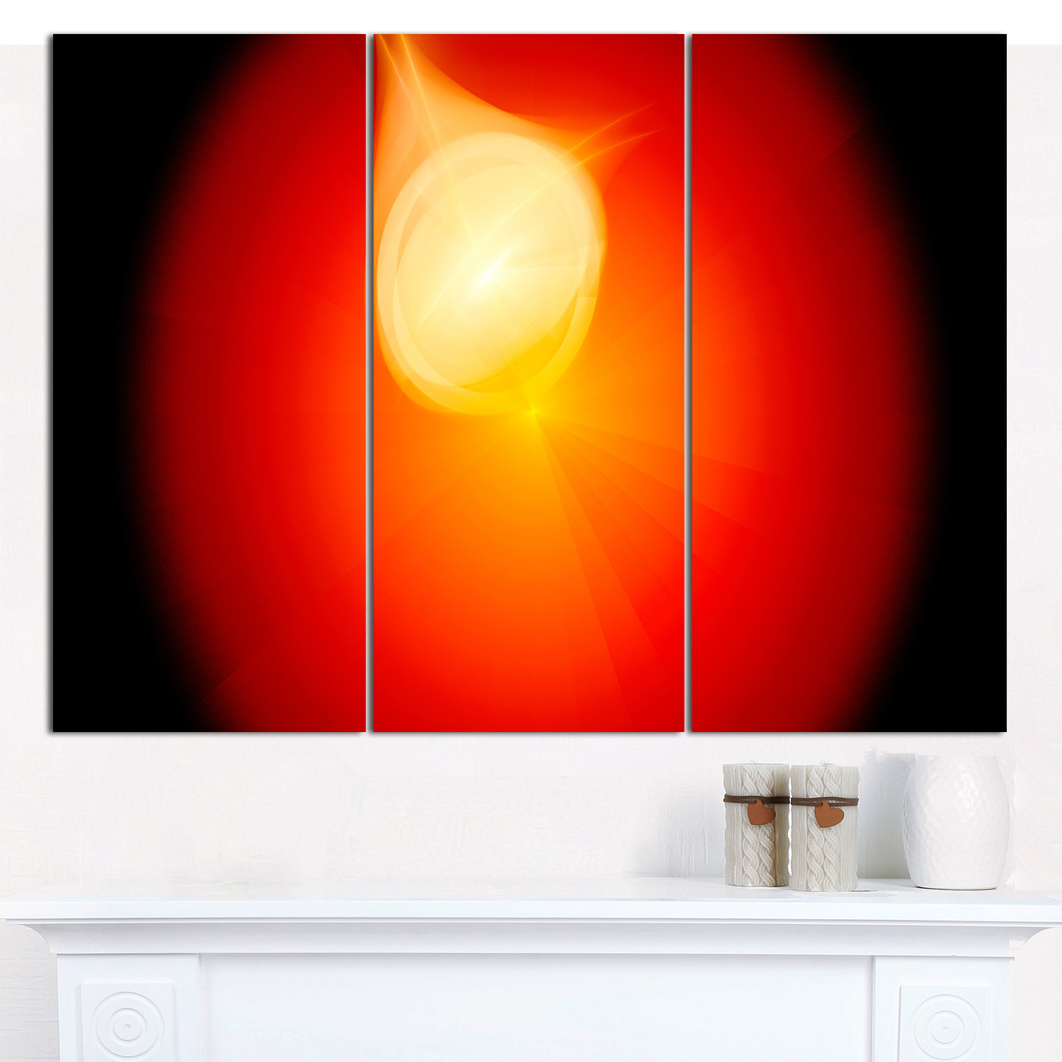 Design Art 'Glowing Red Misty Sphere' Graphic Art Print Multi-Piece ...