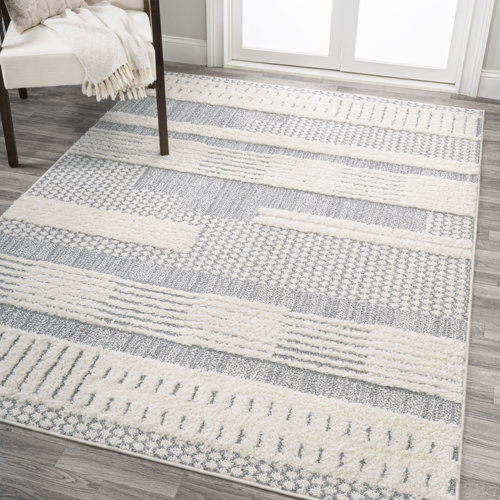 Langley Street Kellum Performance Cream/Gray Rug & Reviews | Wayfair