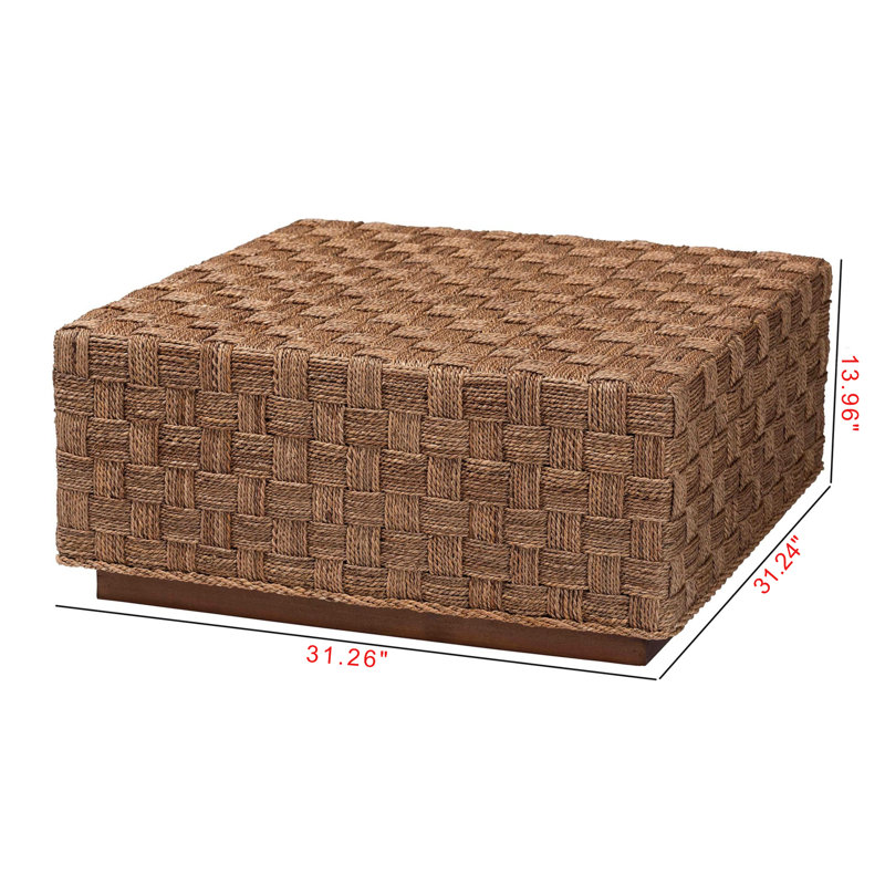 Beachcrest Home™ Ancona Bohemian Natural Seagrass Coffee Table | Wayfair