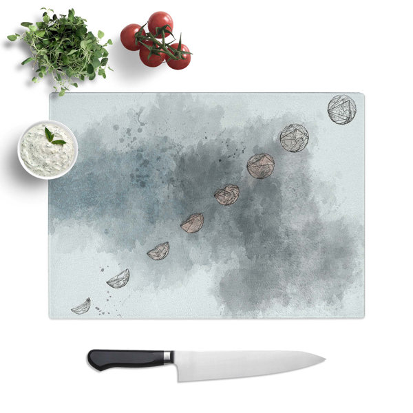 East Urban Home Tempered Glass Story of the Moon Chopping Board ...