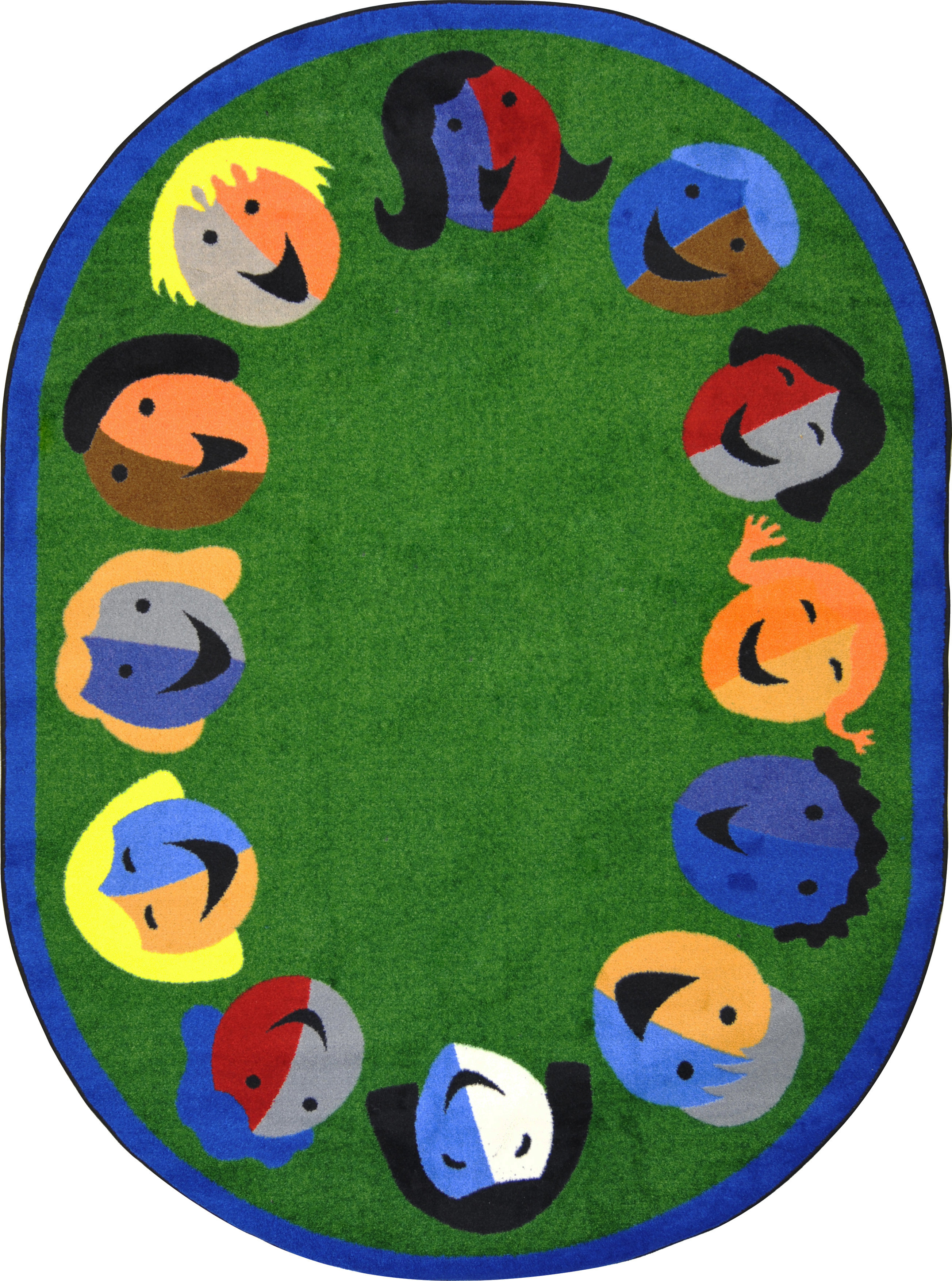 Joy Carpets Just for Kids Joyful Faces Area Rug | Wayfair
