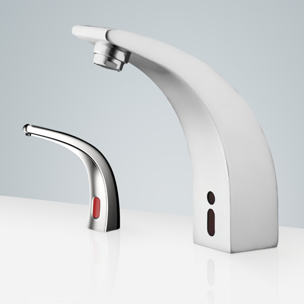 BathSelect St. Gallen Chrome Touchless Commercial Motion Sensor Faucet ...