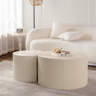 George Oliver Beige&cream Coffee Table With Handcrafted Surface Relief ...