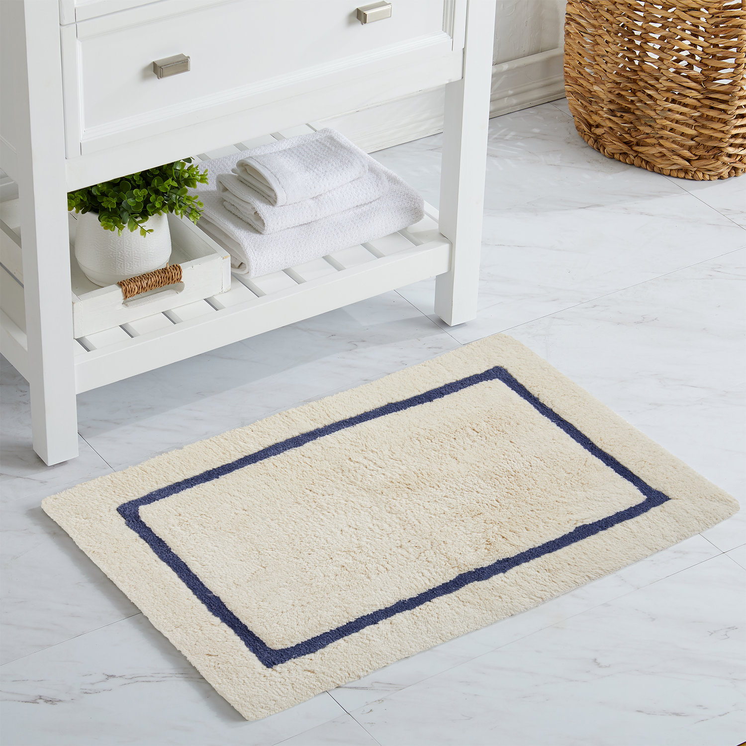 Latitude Run® Banded Spa Bath Rug | Wayfair