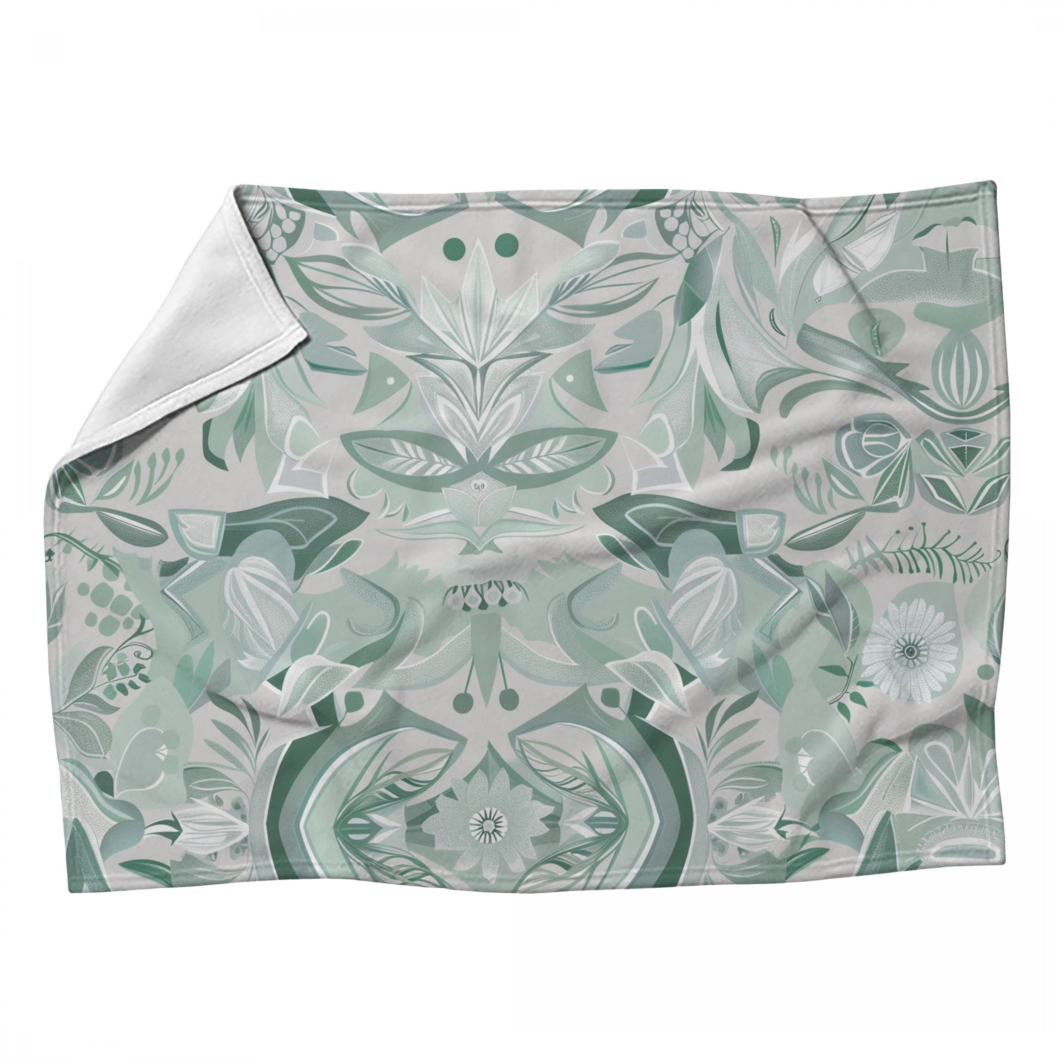 VisionDecor Floral motif Fleece Throw Blanket - Botanical Throws for ...