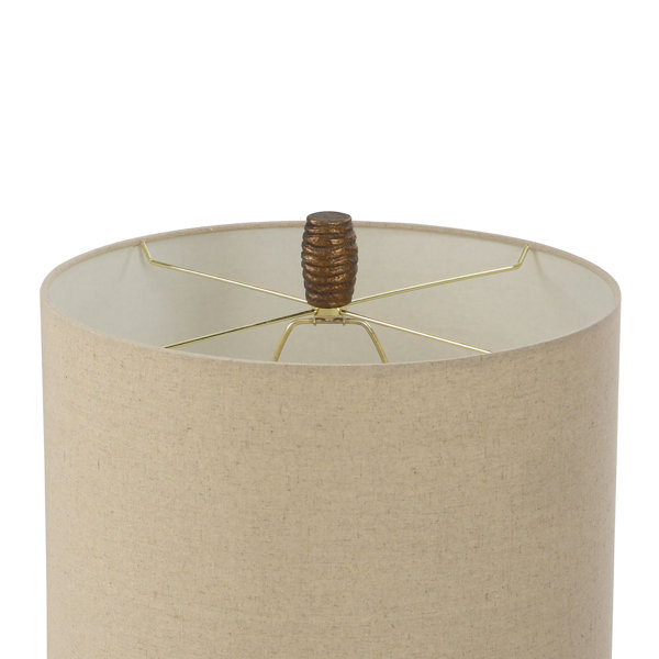 Lark Manor™ Duffer - Transitional Table Lamp - Bronze Oak - Oatmeal ...