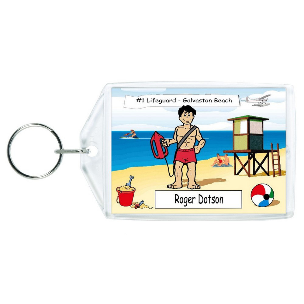 Printed Perfection Personalized Lifeguard - Male Acrylic Key Chain ...