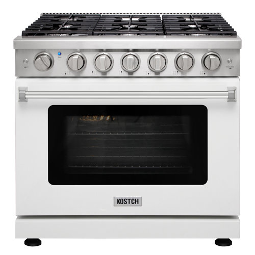 KOSTCH 36" Gas Range 6.0 cu.ft. Natural Gas Freestanding Convection ...