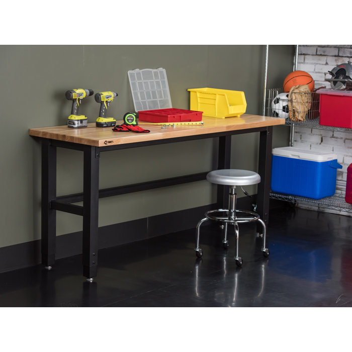 WFX Utility™ 72"W Adjustable Height Wood Workbench & Reviews | Wayfair
