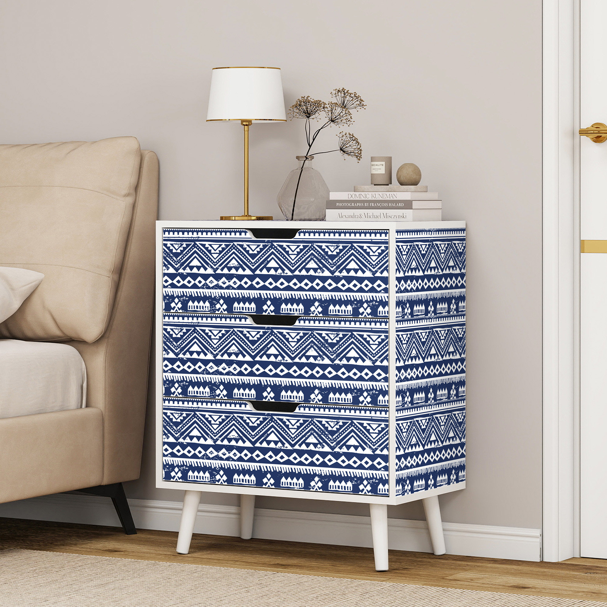 George Oliver Mieko Boho 3-Drawer Dresser - Wayfair Canada