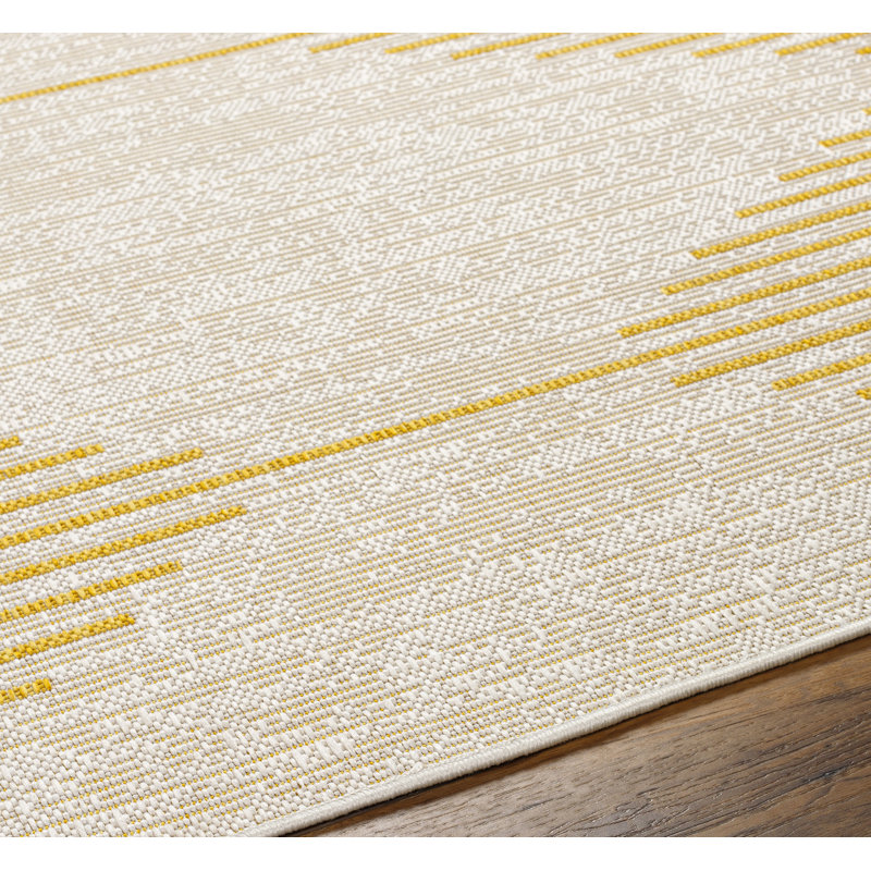 The Twillery Co.® Granby Geometric Yellow Indoor/Outdoor Area Rug ...