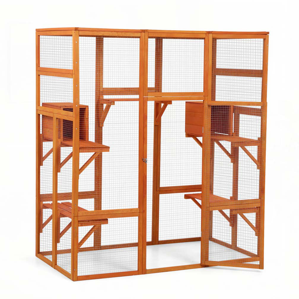 Tucker Murphy Pet™ Large Cat Enclosure with 5 Perches, 2 Condos and 1 ...