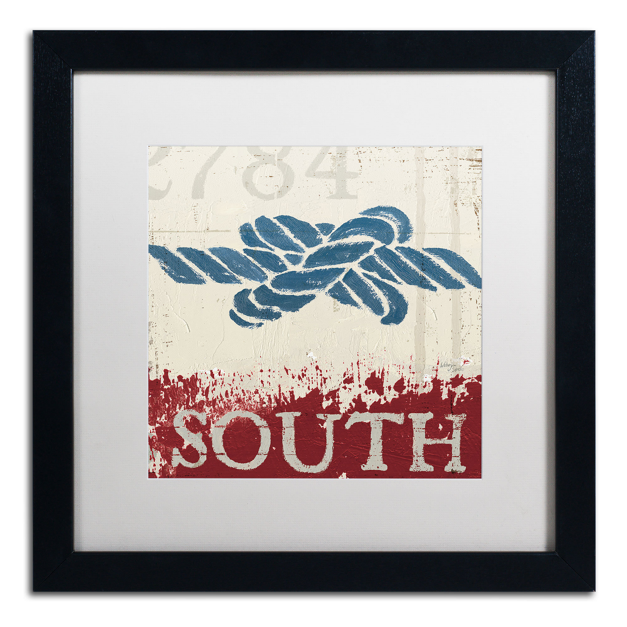 Breakwater Bay Amiram 'Nautical II' by Wellington Studio Framed Graphic ...